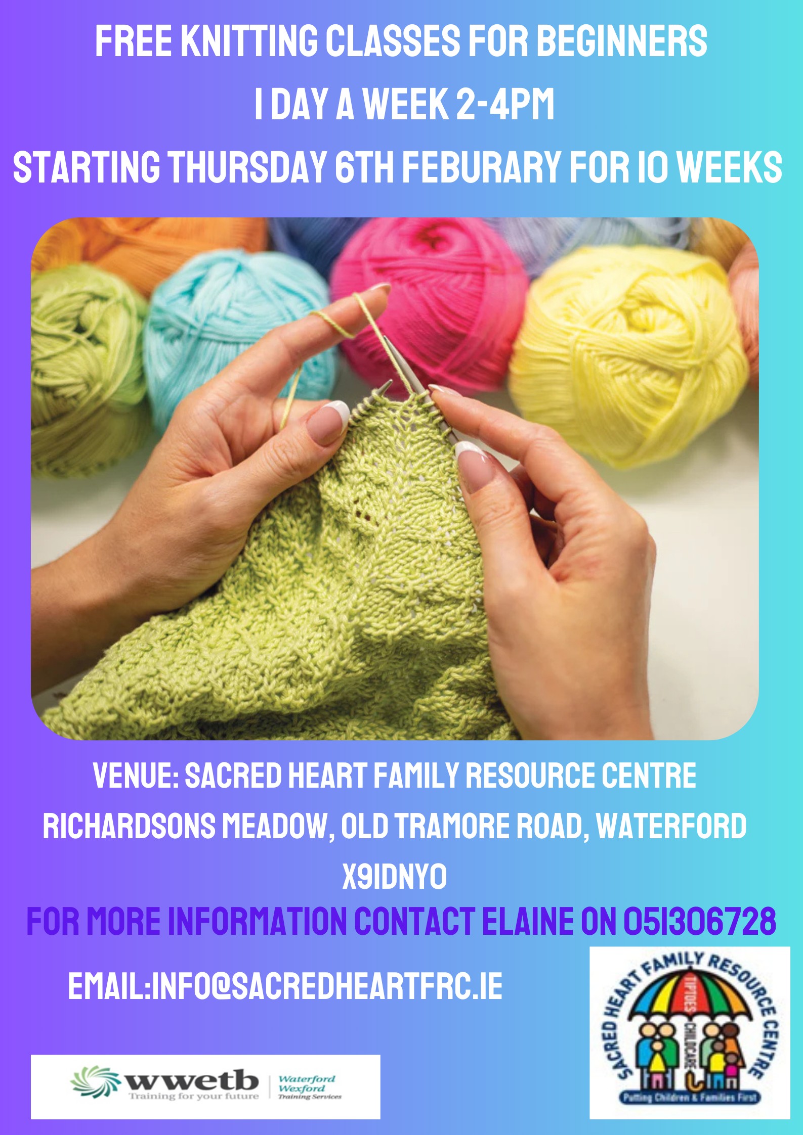 Free Knitting Classes For Beginners - Waterford Parent Hub